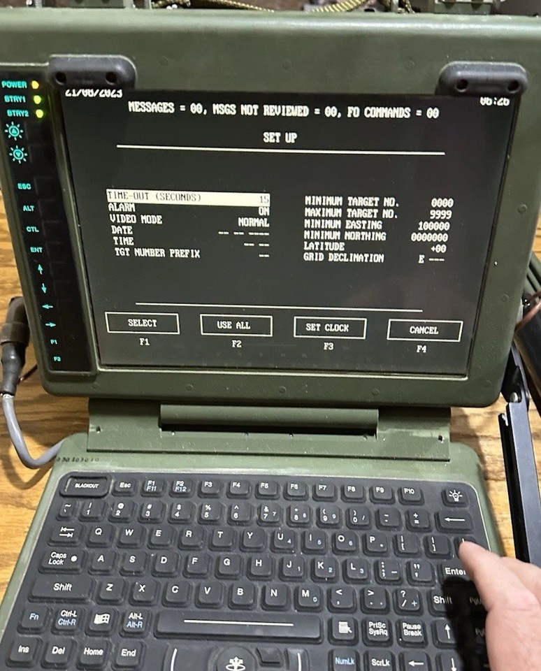 US Military Miltope VCU-1600 Rugged Laptop M31 MORTAR BALLISTIC ...