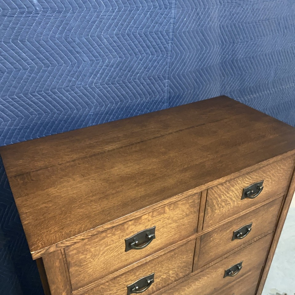 Stickley Tall Chest of Drawers 4 over 3 Oak #32 VERY NICE | eBay