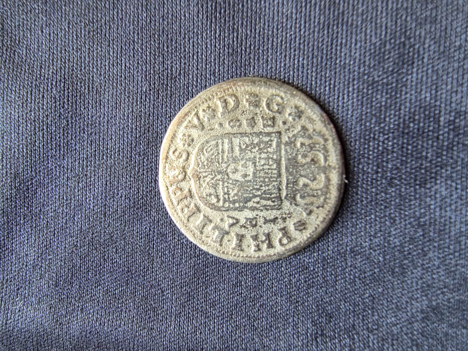 1734 Spanish Silver 2 Reales Genuine 1700's Colonial Cross Pirate ...