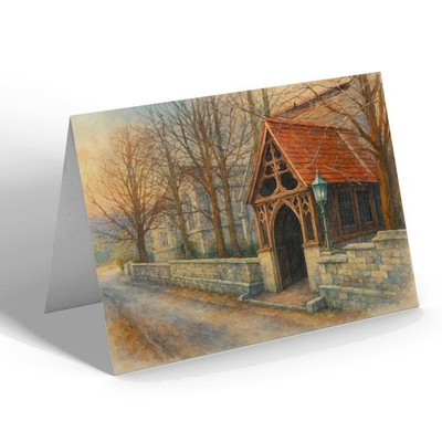 GREETING CARD - St Peter's Church, Upper Parkstone - Vintage Art Style ...