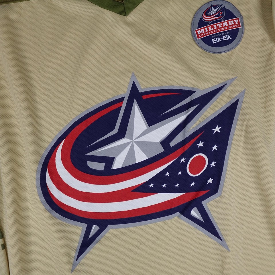 Columbus Blue Jackets Jersey Mens XL Camo NHL Military Appreciation ...