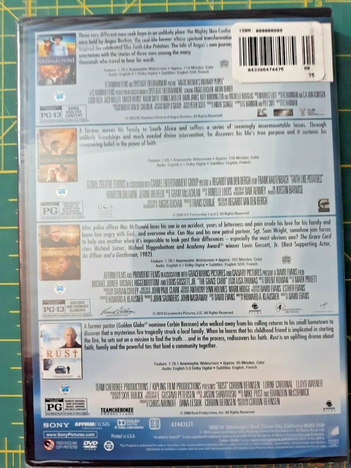 Films to Inspire 4 Movie Collection/ New & Sealed/ DVD,2012/Ordinary ...