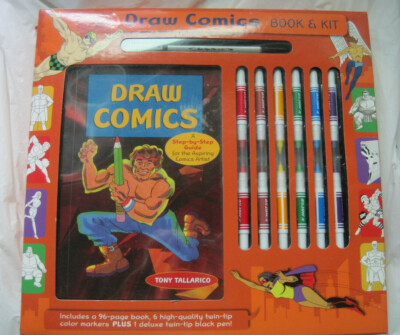Draw Comics Book & Kit by Tony Tallarico~New~Markers Pen~LBDWN | eBay