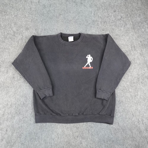 Vintage Chicago Broadway Musical Sweater Mens Large Black Crew Neck ...