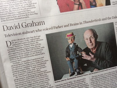 DAVID GRAHAM -OBIT Clippings- TV Actor :Dr Who (Daleks) / Thunderbirds ...