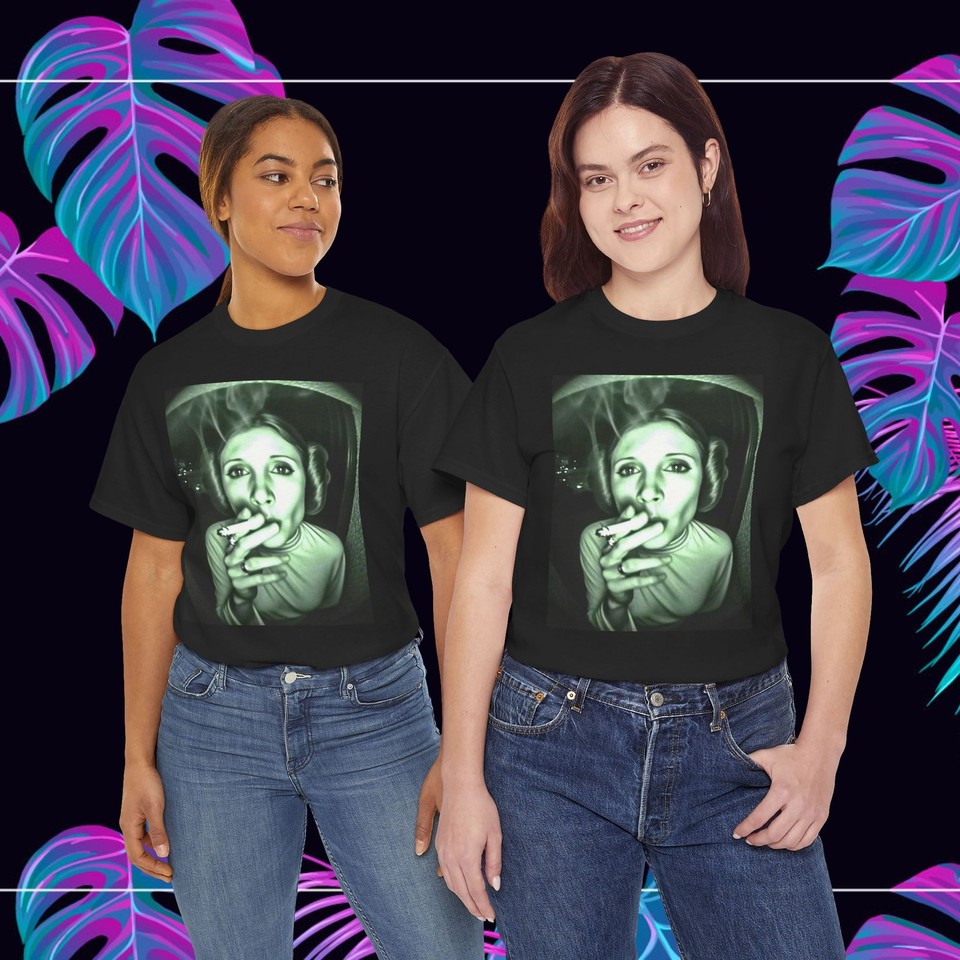 Princess Leia Star wars Smoking Doorbell Funny Shirt Cotton Unisex | eBay