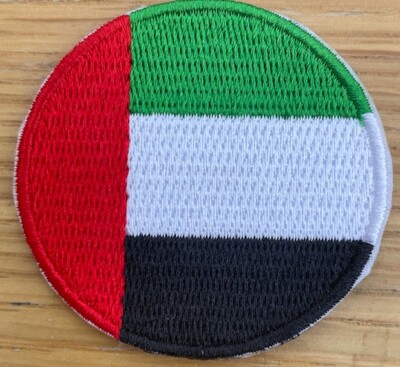 UAE United Arab Emirates Asia Country Flag Embroidered CIRCULAR PATCH ...