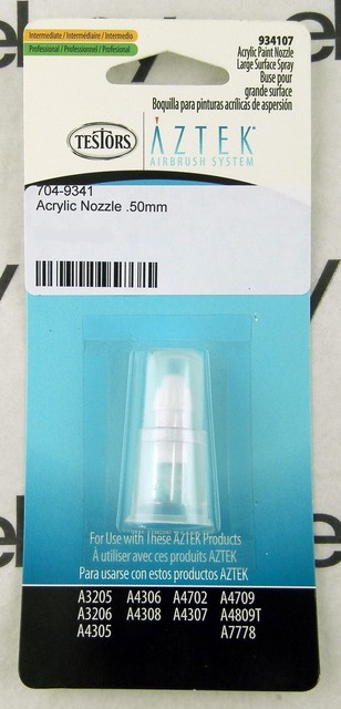 2 Airbrush Acrylic Paint Nozzle Large Surface Aztek Testors 934107 for ...