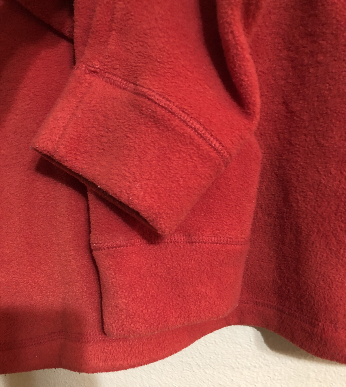 Gap Red Sweatshirt 1/4 Zip Fleece Men's L Pullover Jacket Pockets ...