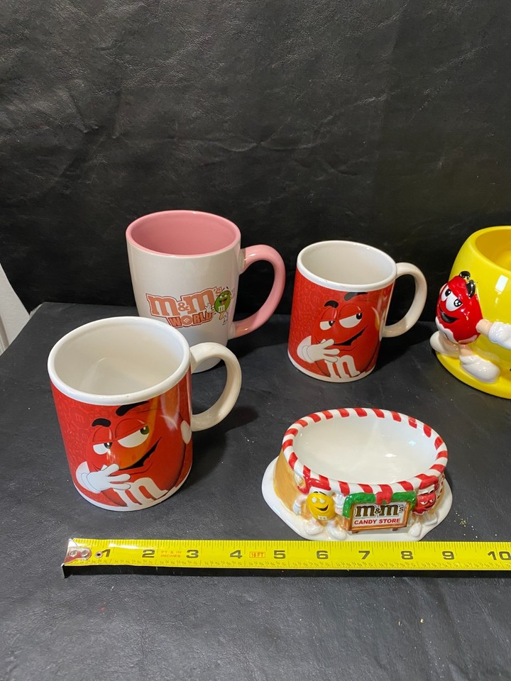 M&M vintage mug candy dish lot 8 pre-owned mugs MMs | eBay
