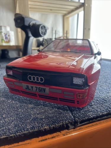 TAMIYA TT-01 E Unused 1980s Audi Quattro RC Car Controller & Body No ...