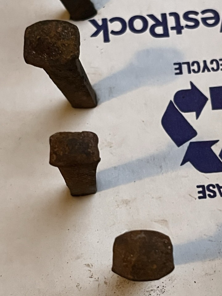 Lot of 100 Antique Square Wrought Iron 5" Barn/Coffin Nails UNUSED Hand ...