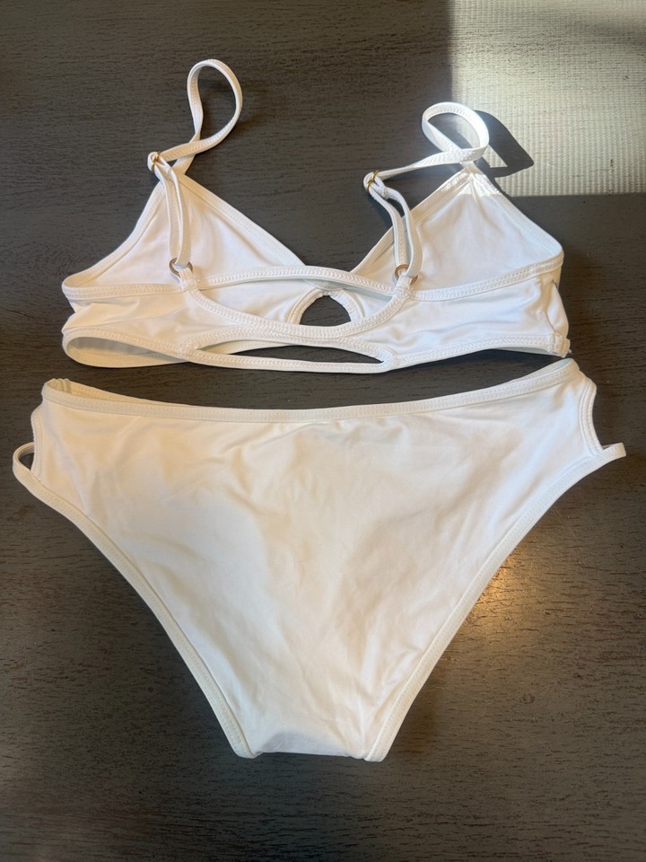 missing label NEW white cut out L SPACE two piece swimsuit bikini size small | eBay