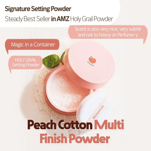 SKINFOOD Peach Cotton Multi Finish Powder 5g - Korean Peach Extract ...