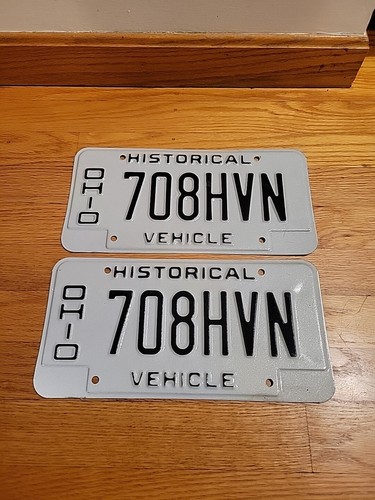 Set of Expired OHIO Historical Vehicle License Plate - Embossed ...