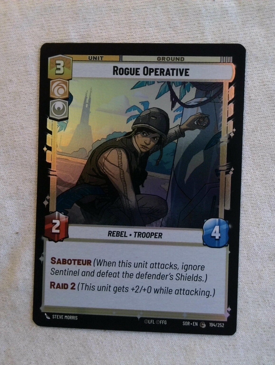 Rogue Operative Foil, Star Wars Unlimited: SOR, Ungraded, NM Condition ...