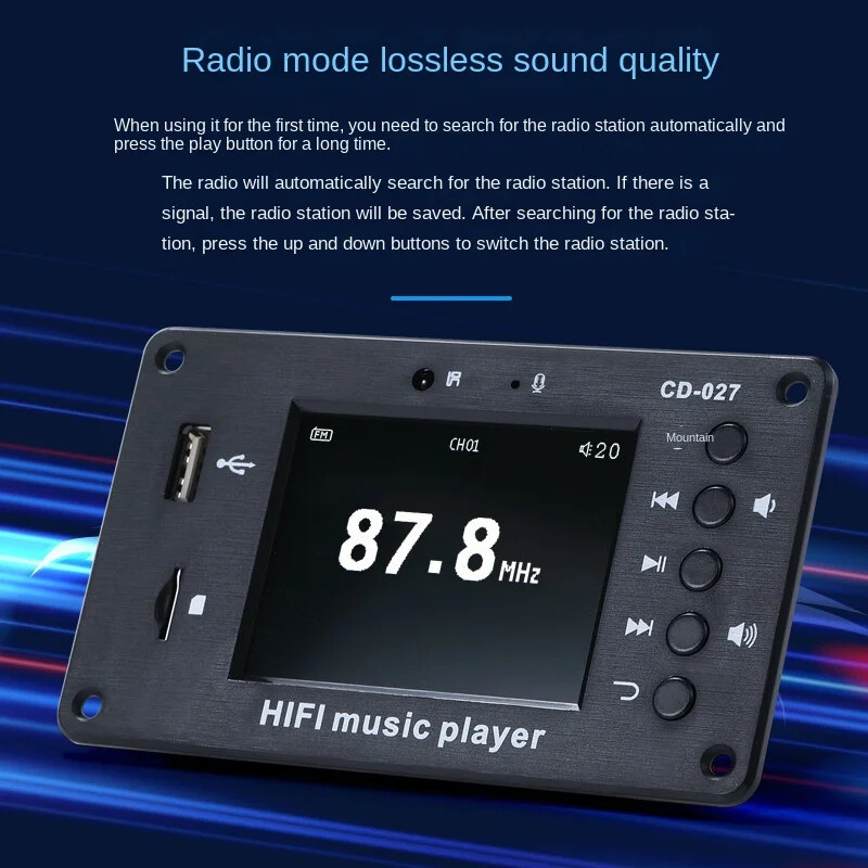 MP3 Decoder Board Bluetooth 5.1 Stereo Audio Receiver FLAC WAV APE ...