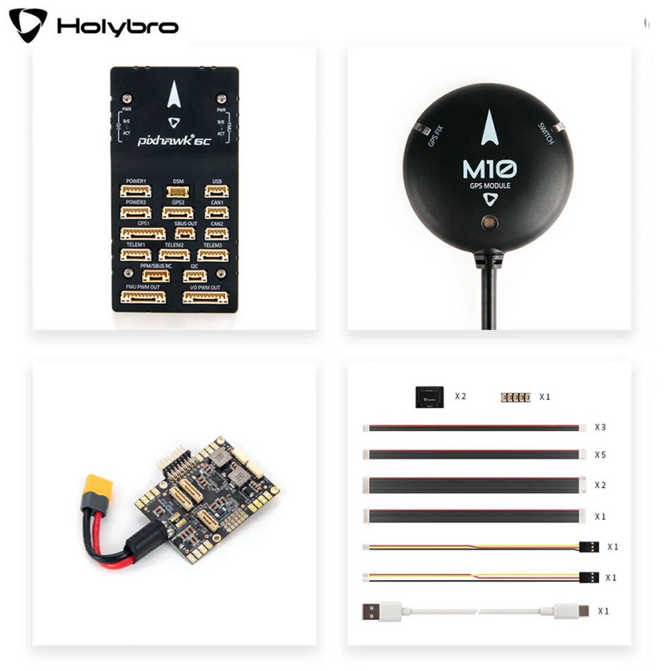 Holybro Pixhawk 6C Controller PM02/PM06/PM07 Power Module M9N/M10 GPS FPV | eBay