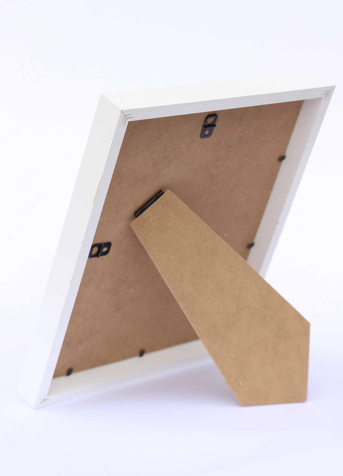 White Wooden Picture Frames Webber Range Modern Slim Plain Photo Poster ...