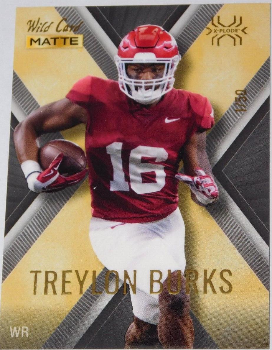 2022 Wild Card MATTE - X-Plode Treylon Burks #MXP-47 Black-Gold X /50 ...