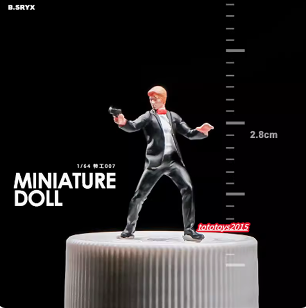 1/64 Daniel Craig Agent Scene Prop Minatures Figures Doll For Cars ...