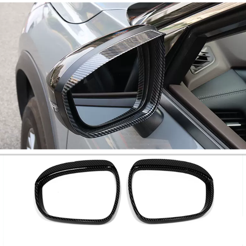For Nissan Rogue 2021-2023 Carbon Fiber Mirror Rain Eyebrow Trim | eBay