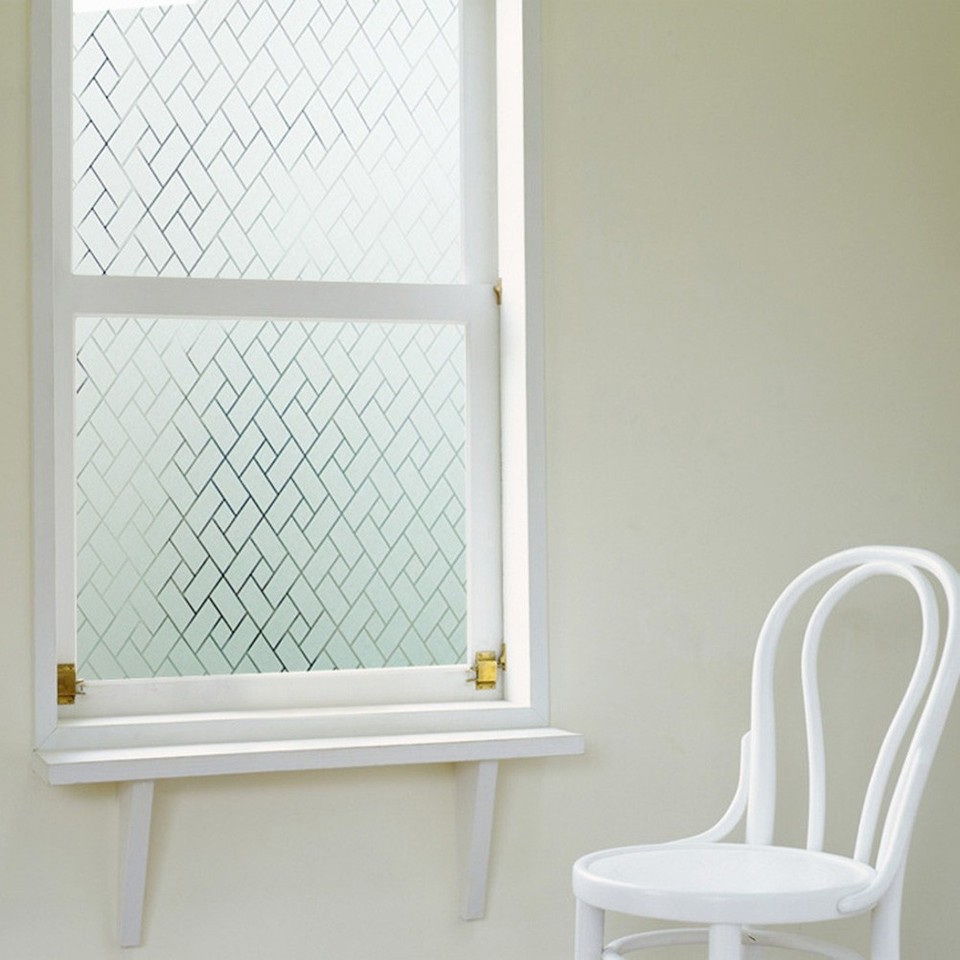 Privacy WIndows Film Rhombic Blurry Pattern Frosted Window Sticker for ...