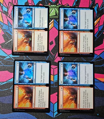 4x Fire / Ice x4 NM Foil MTG Ultimate Masters UMA Unplayed Magic The ...