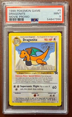 1999 Pokemon Movie Promo WB DRAGONITE #5 PSA 9 | eBay