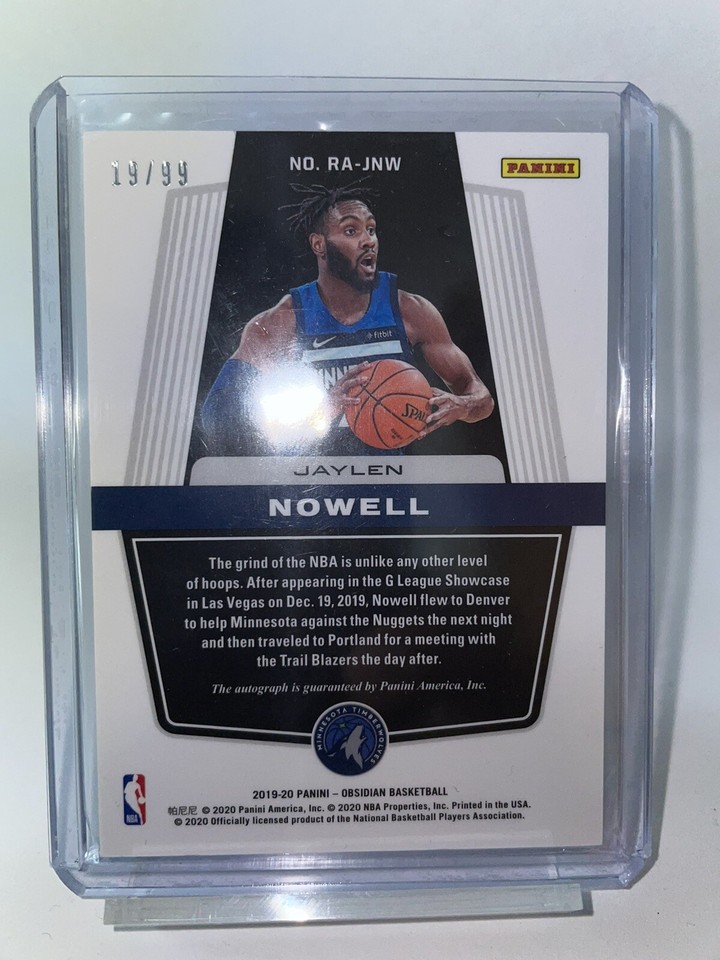 /99 Jaylen Nowell 2019-20 Panini Obsidian Rookie RC Auto Autograph ...