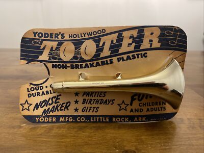 RARE VINTAGE YODER'S HOLLYWOOD TOOTER PLASTIC HORN TOY INSTRUMENT NEW ...