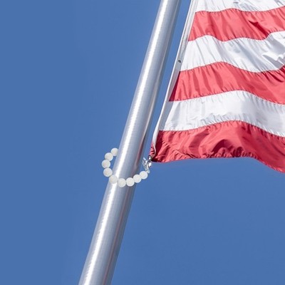Flagpole Retainer Beaded Acrylic Flag Pole Necklace Accessory | eBay ...