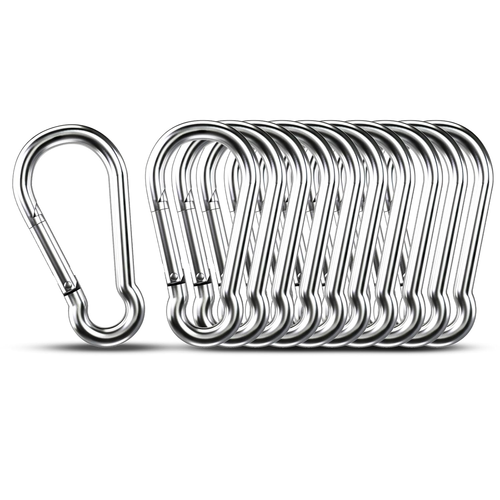 Small Carabiner Clip Hooks, 10Pcs 1.57 Inch Carabiners Heavy Duty, 304 ...