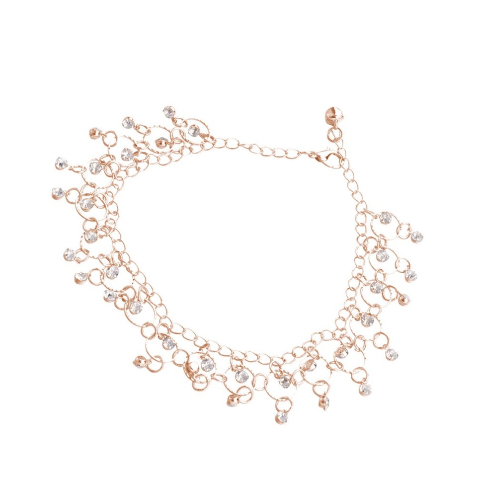 1pc Anklets Women Beach Anklets Chain Rhinestone Tassel Foot Chain for ...