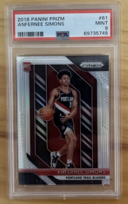 2018 Prizm Anfernee Simons Rookie RC Silver #61 PSA 9 | Open to Offers ...