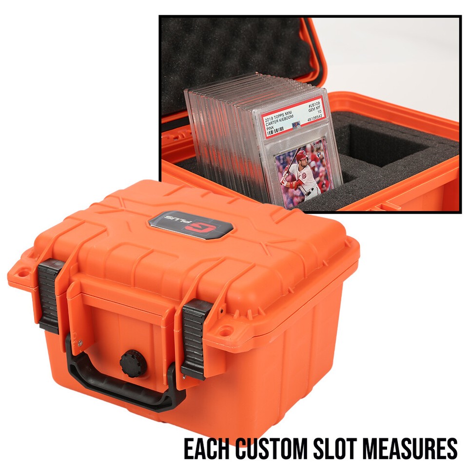 50CT Graded Card Storage Box Travel Waterproof Case Slab Holder ...