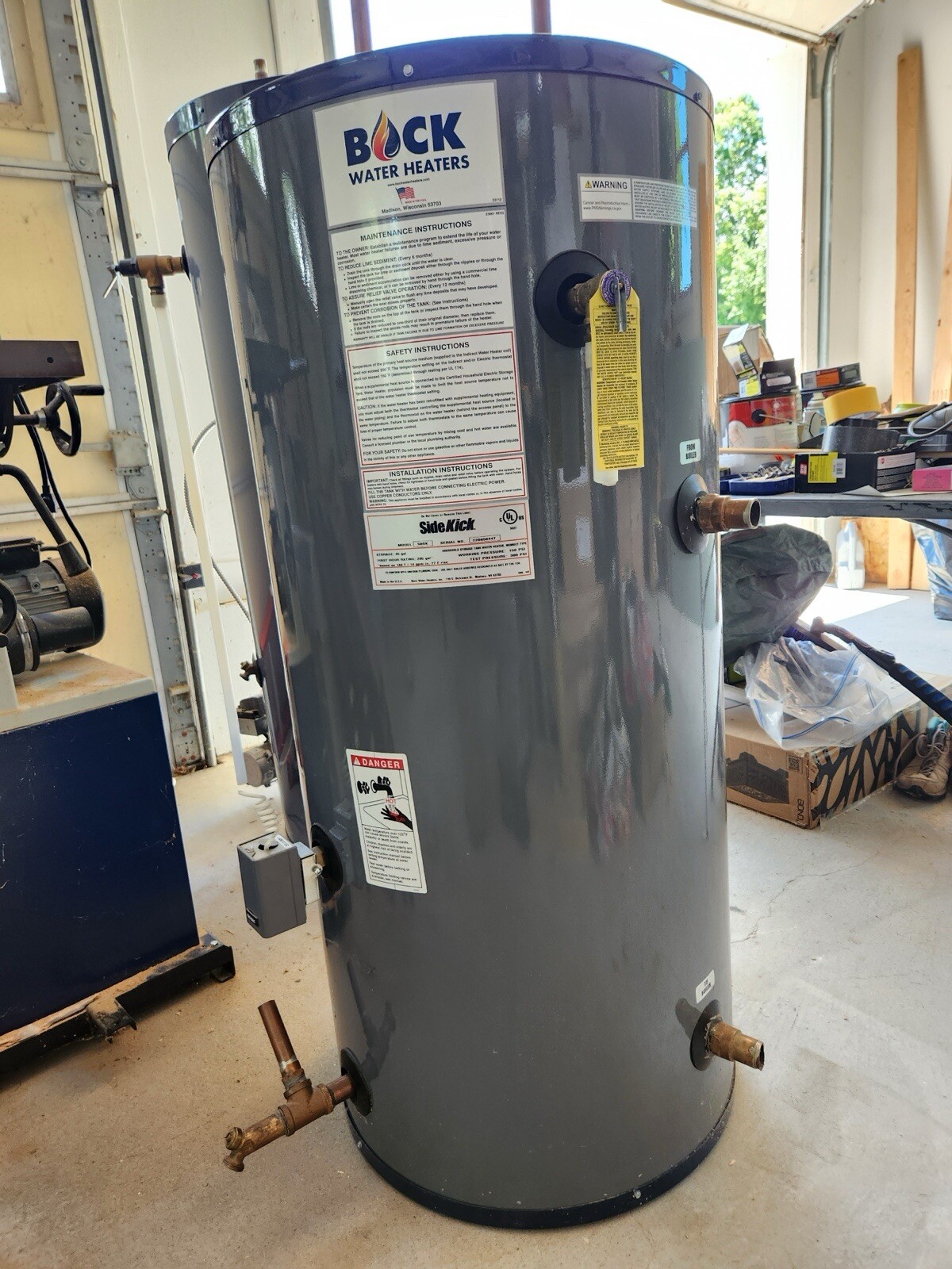 Bock Side Kick Indirect Coil Tank water heater | eBay