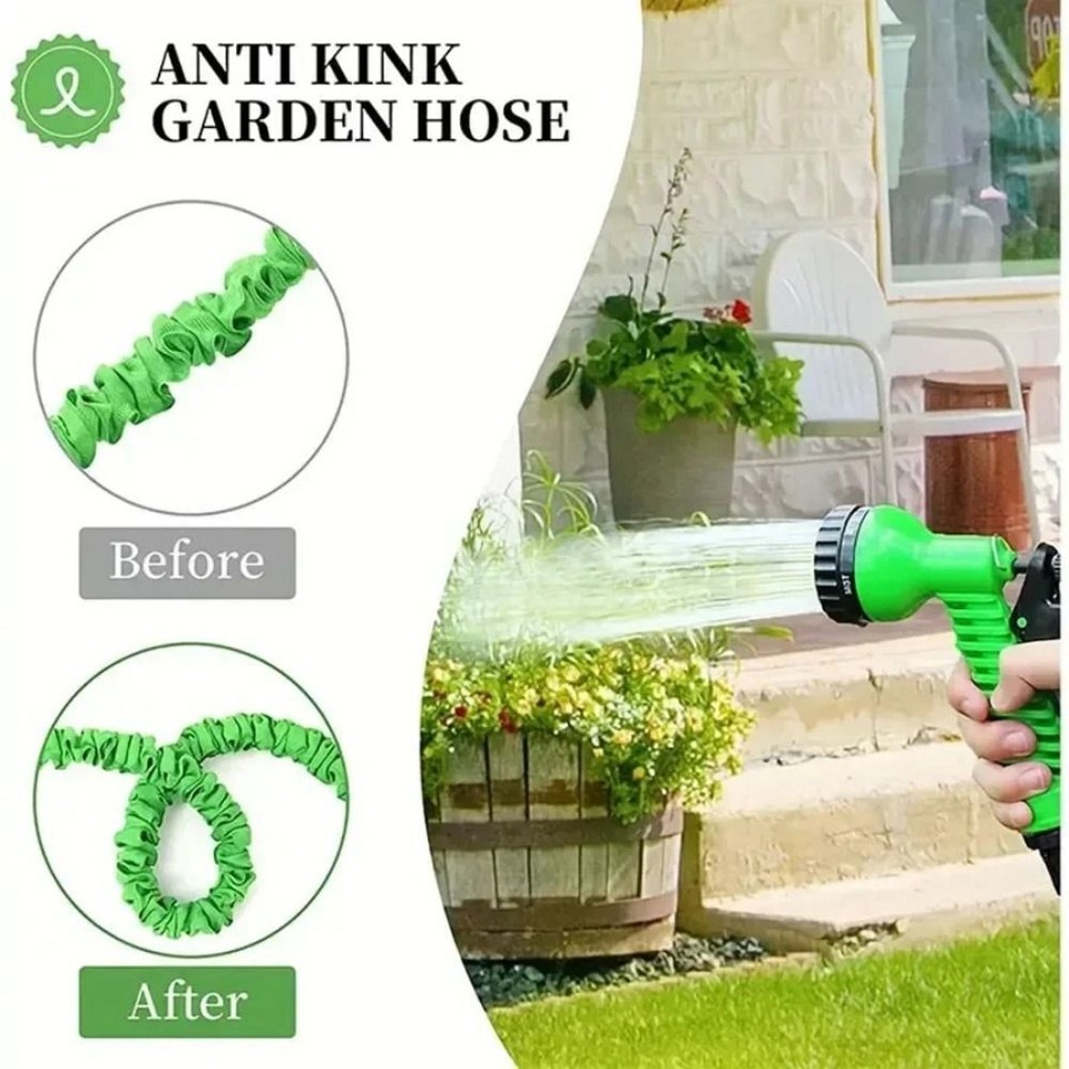 25/50/75/100/125/200FT Garden Hose Expandable Magic Water Pipes Home ...