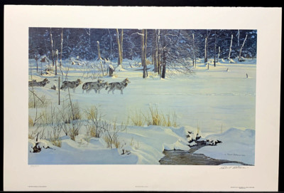 Robert Bateman Limited Edition Signed Print "Wolves On The Trail” 1983 ...
