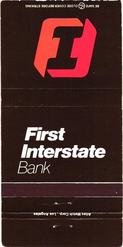 First Interstate Bank, Logo, Advertisement Vintage Matchbook Cover | eBay