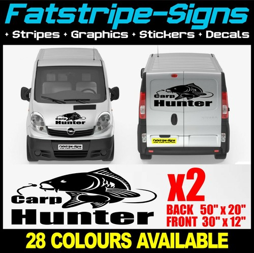 FISHING CARP HUNTER GRAPHICS STICKERS DECALS CAMPER VAN CARAVAN ...