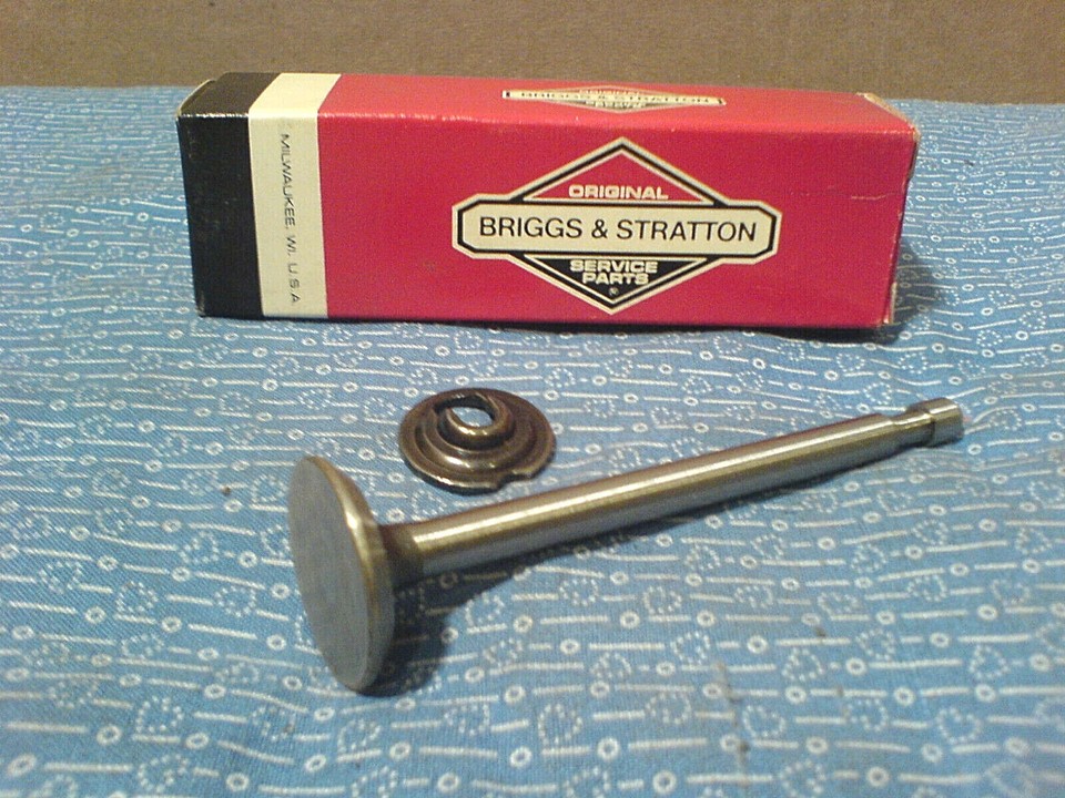 BRIGGS & STRATTON ENGINE INTAKE VALVE AND RETAINER. 296677 *NEW OEM ...