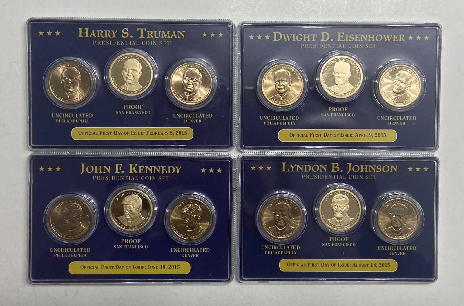 2007 - 2016 P,D & S COMPLETE 3 - COIN PRESIDENTIAL DOLLAR SETS - ALL 38 ...