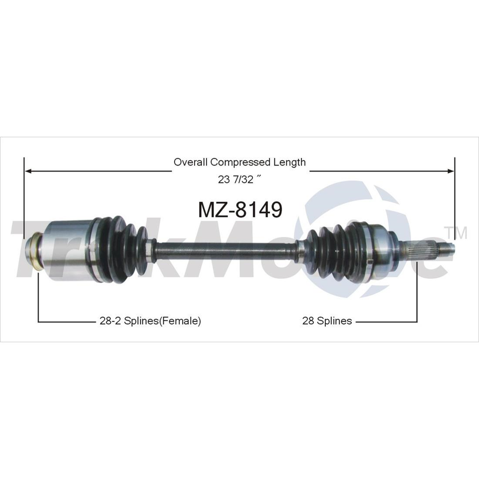 For Mazda 3 5 05-14 Stand Trans Front Pass Right CV Axle Shaft SurTrack ...
