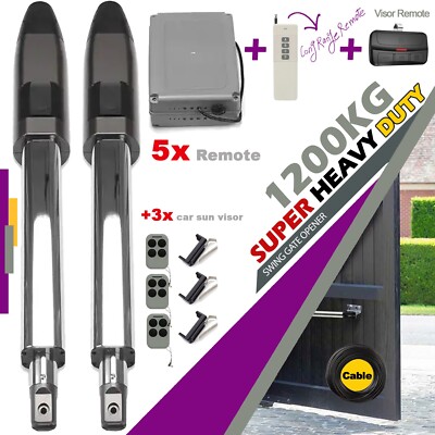 RITROX 1200kg Super Heavy Duty Double Swing Gate Opener/Motor 5x ...