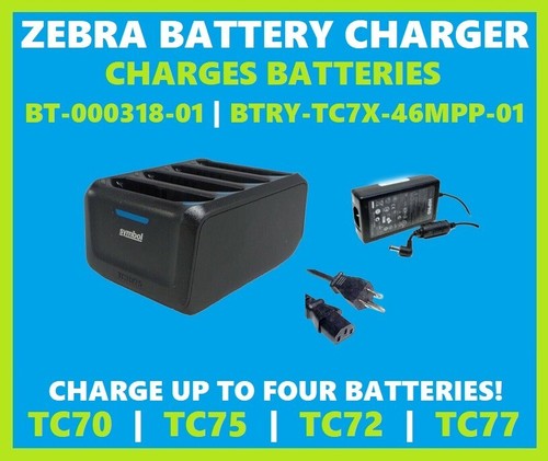 Zebra 4-Port Battery Charger Cradle TC70 TC75 TC72 TC720L Android ...