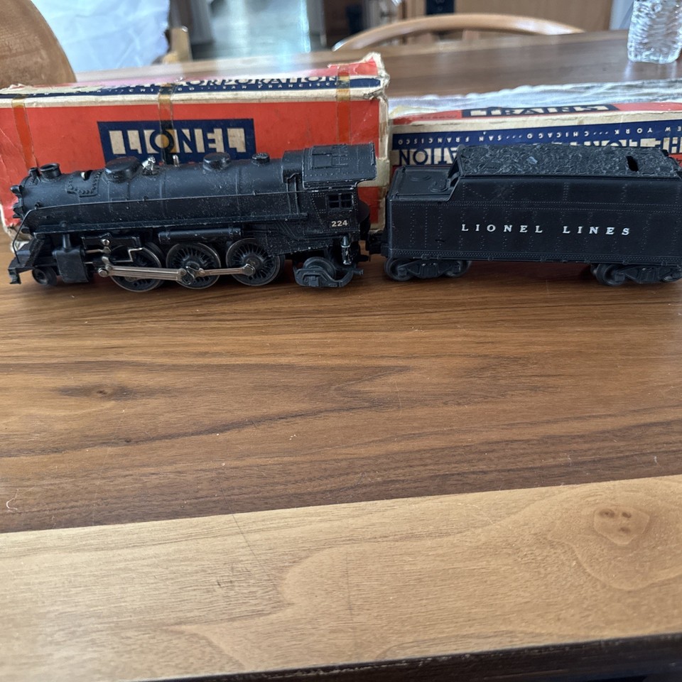 LIONEL #224 2-6-2 LOCOMOTIVE WITH 2466W TENDER - 1945-46 - NO BOX | eBay