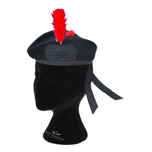 Kilt Emporium Scottish Piper Glengarry Hat Pure Wool Military Cap with ...
