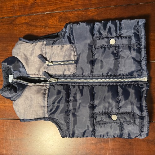 Little Lad Toddler Boys Puffer Vest Size 3T Gray Blue Sleeveless Winter ...