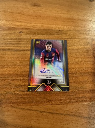 Pedri 2023-24 Topps Museum UEFA Gold Variation/50 Auto Autograph NRMT+ ...